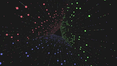 Colorful 3d maze dotted spiral path lead... | Stock Video | Pond5