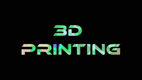 Colorful 3D printing text animation blac... | Stock Video | Pond5
