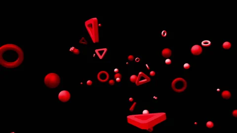 Colorful 3D shapes with slow motion anim... | Stock Video | Pond5