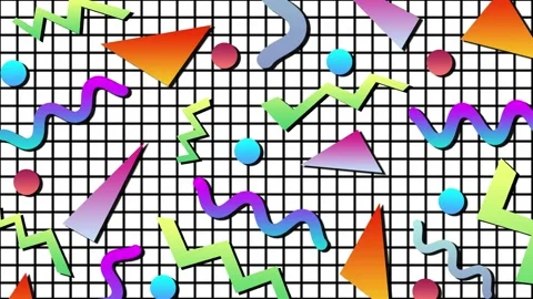 Colorful 80s 90s Retro White Background ... | Stock Video | Pond5