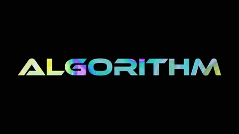 Colorful algorithm text animation black ... | Stock Video | Pond5