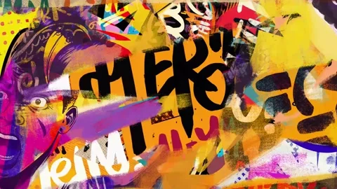 Colorful Graffiti Elements Stock Videos – Royalty-Free HD & 4K Videos