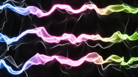 Colorful animated background with waves.... | Stock Video | Pond5