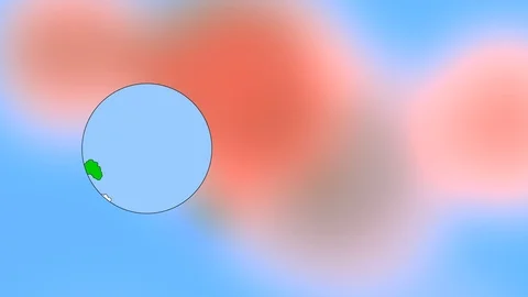 Colorful animation of moon orbitting aro... | Stock Video | Pond5