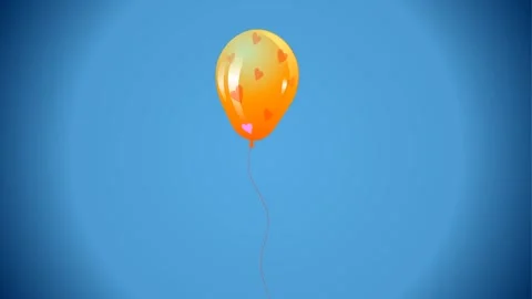 Colorful balloons background and 2d anim... | Stock Video | Pond5