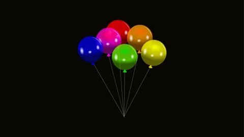 Colorful balloons background and 2d anim... | Stock Video | Pond5