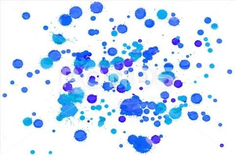 Colorful blue watercolor background for wallpaper. Aquarelle bri ...
