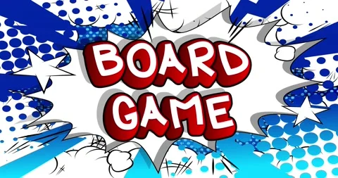 Colorful Board Game Comic Book Text | Stock Video | Pond5