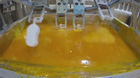 Colorful bright ice cream on the conveyo... | Stock Video | Pond5