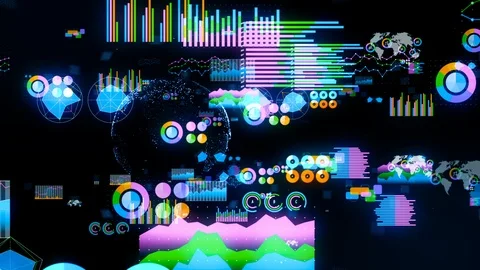 Colorful chart abstract. Statistics conc... | Stock Video | Pond5