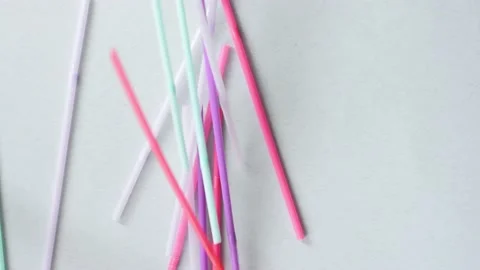 Colorful Straws Stock Footage ~ Royalty Free Stock Videos | Pond5