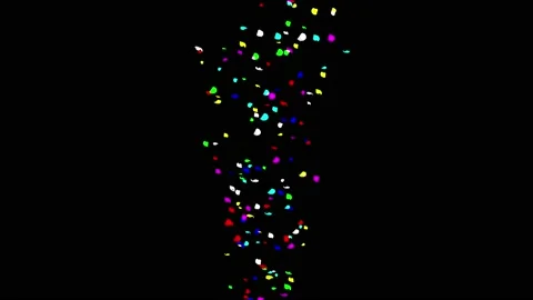 Colorful confetti particles fountain mot... | Stock Video | Pond5