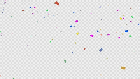 colorful confetti rain on transparent ba... | Stock Video | Pond5