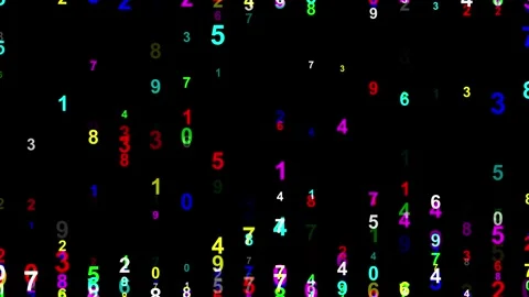 Colorful digital numbers motion graphics... | Stock Video | Pond5