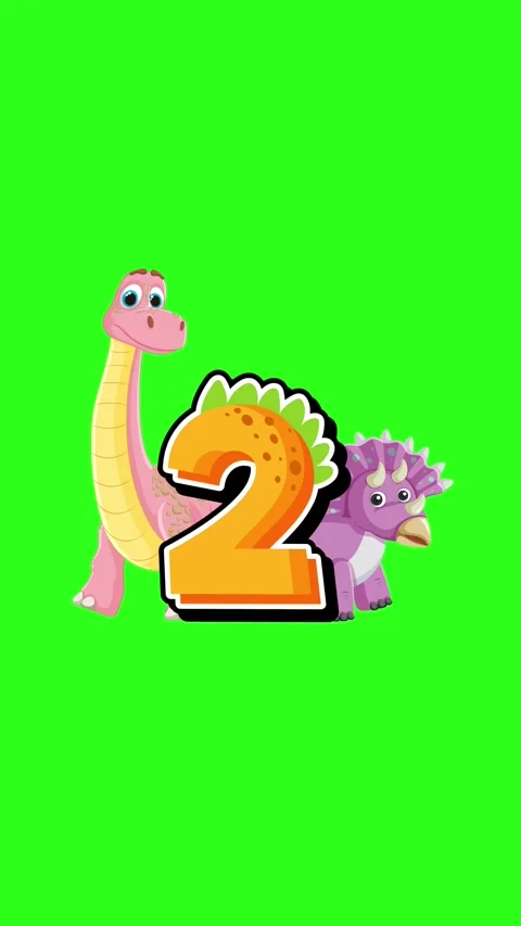 Colorful Dinosaur-Themed Number Animatio... | Stock Video | Pond5