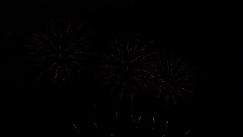 Colorful Exploding Sparks of Fireworks a... | Stock Video | Pond5