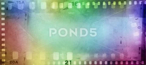 Photograph: Colorful film negative frames background #169675247