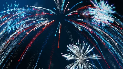 Colorful firework animation motion backg... | Stock Video | Pond5