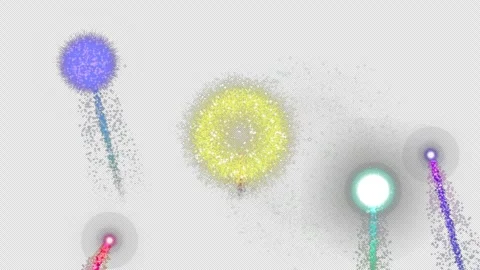 colorful fireworks animation with alpha ... | Stock Video | Pond5