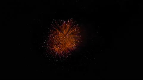 Colorful fireworks in dark sky at night ... | Stock Video | Pond5