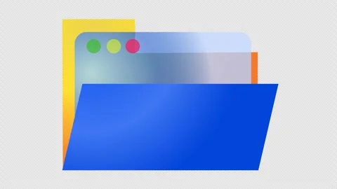 Colorful folder icon animation. Organize... | Stock Video | Pond5
