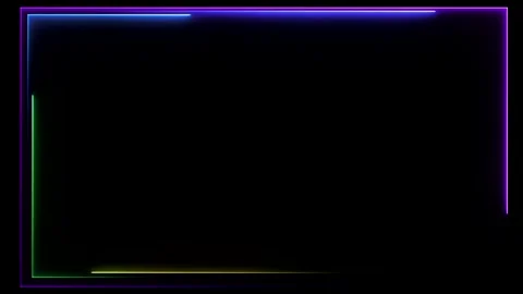 A colorful frame - a rectangle on a blac... | Stock Video | Pond5
