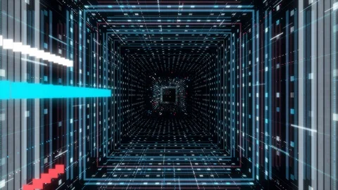 Colorful futuristic animation of sci-fi ... | Stock Video | Pond5