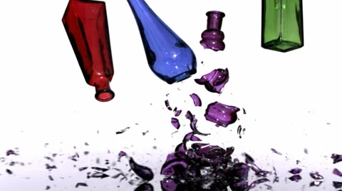 Bottle Breaking Glass Stock Video Footage | Royalty Free Bottle ...