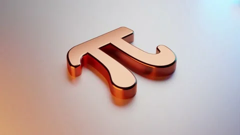 Colorful, glossy metal 3D pi symbol on w... | Stock Video | Pond5