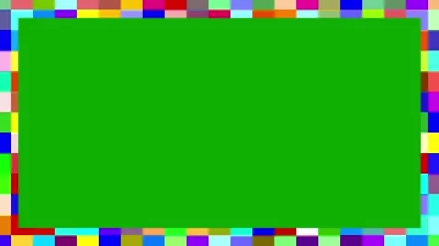 Colorful grid frame green screen motion ... | Stock Video | Pond5