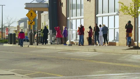 People Queue Stock Footage ~ Royalty Free Stock Videos | Pond5