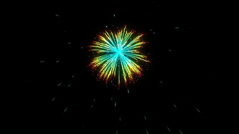 Colorful Holiday Fireworks Display Alpha... | Stock Video | Pond5