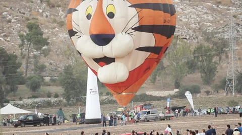 Colorful hot air balloon Festival in Isr... | Stock Video | Pond5