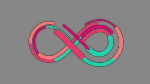 Colorful INFINITY SYMBOL ANIMATION. ALPH... | Stock Video | Pond5