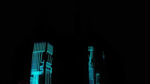 Colorful interactive LED wall show on co... | Stock Video | Pond5