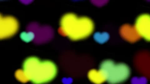 Colorful LGBTQ Hearts Fade In | Stock Video | Pond5