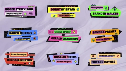 Colorful Lower Thirds ~ After Effects Project #234644534