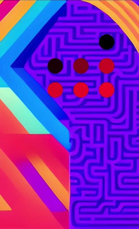 colorful maze background with motion eff... | Stock Video | Pond5