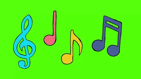 Colorful Music Notes Animation Drawing L... | Stock Video | Pond5