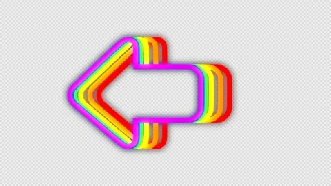 Colorful Neon Arrow Pointing Animation | Stock Video | Pond5