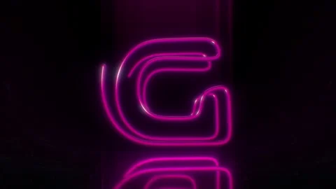 Colorful Neon Letter G Loop Animation. | Stock Video | Pond5