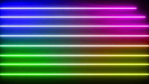 Colorful Neon Light Horizontal Line Back... | Stock Video | Pond5