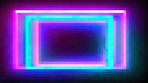 Colorful neon pixel art background | Stock Video | Pond5