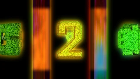 colorful number counting with alpha | Stock Video | Pond5