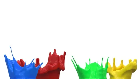 Colorful Paint splash animation with alp... | Stock Video | Pond5