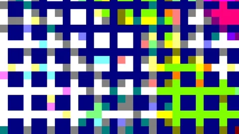 Colorful pixel square, colorful 8 bit sq... | Stock Video | Pond5