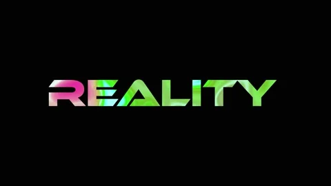 Colorful reality text animation black ba... | Stock Video | Pond5