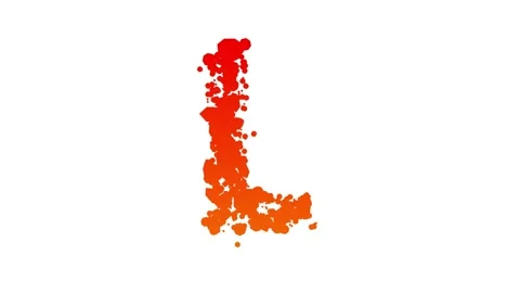 colorful red and orange letter L, paint ... | Stock Video | Pond5