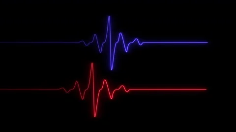 Colorful red blue heartbeat rate and pul... | Stock Video | Pond5
