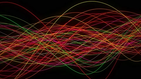 Colorful ribbon line wave motion animate... | Stock Video | Pond5